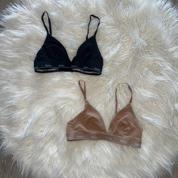 Hanes | Intimates & Sleepwear | Hanes Black And Brown Comfort Bras ...